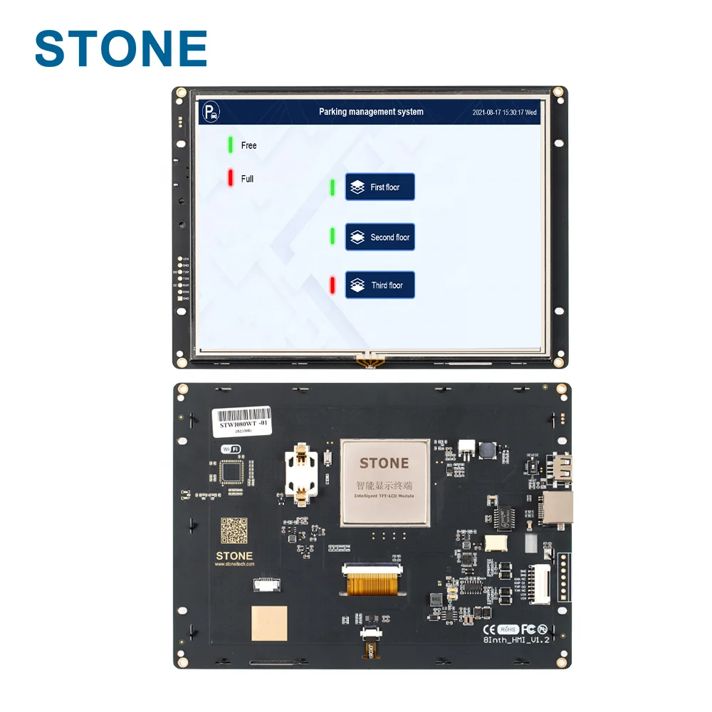 Stone 8 Inch Touch Panel 800*600 Hmi Screen Industrial Grade Touch Sreen Lcd Module Uart Display ...