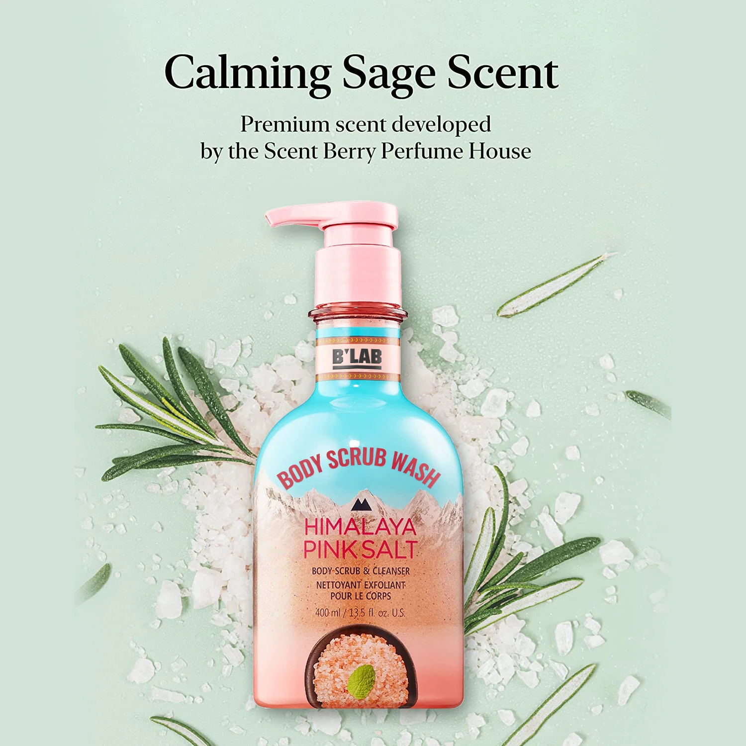 Body Wash & Scrub 2 In 1 Private Label Natural Exfoliating Rose Oil Dead Sea Salt Scrub Deep ...