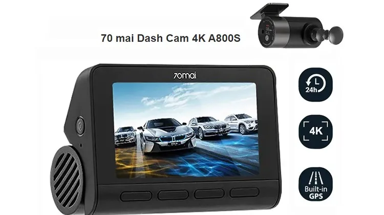 70 Mai Car Black Box 70mai Dash Cam 4k A800s With 70mai Rc06 Rear ...
