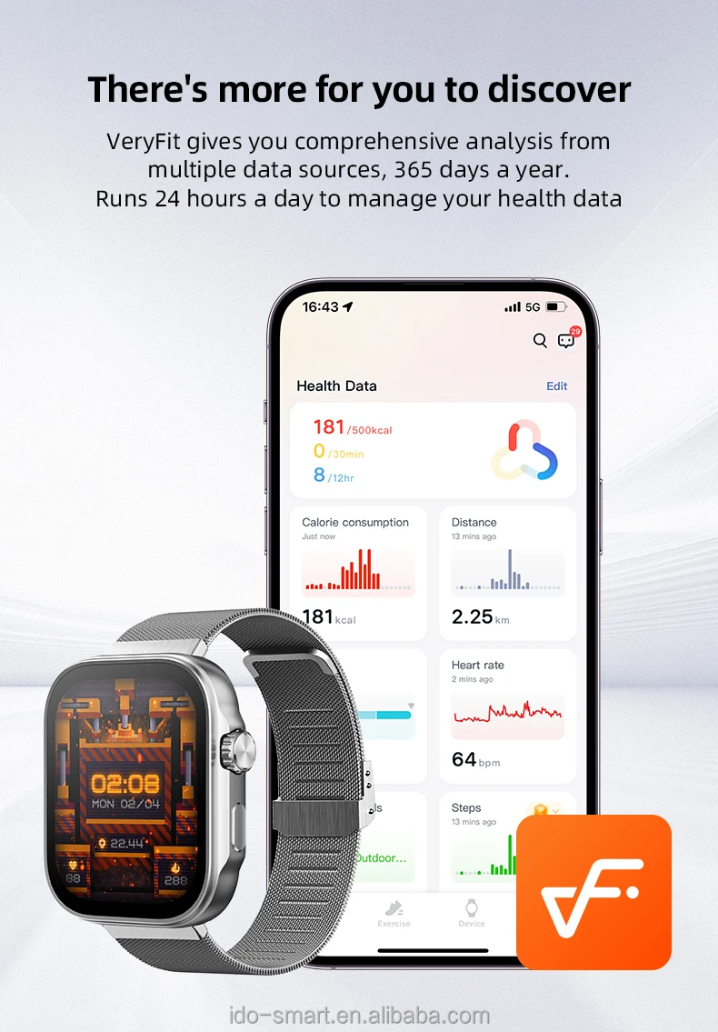 GTX13 Smart Watch - 1.99 Inch AMOLED, BT Calling & Waterproof