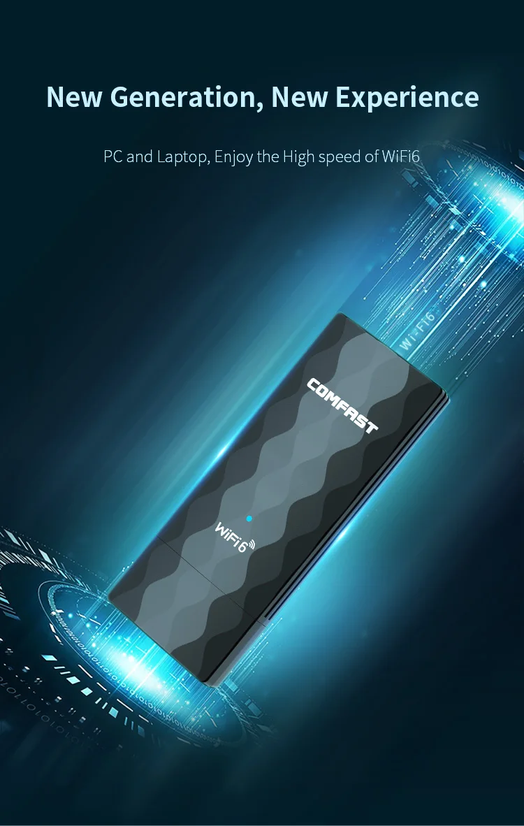 Comfast Cf-951ax 1800mbps Usb Dongle Ax1800 Wifi6 Adapter Usb Network ...