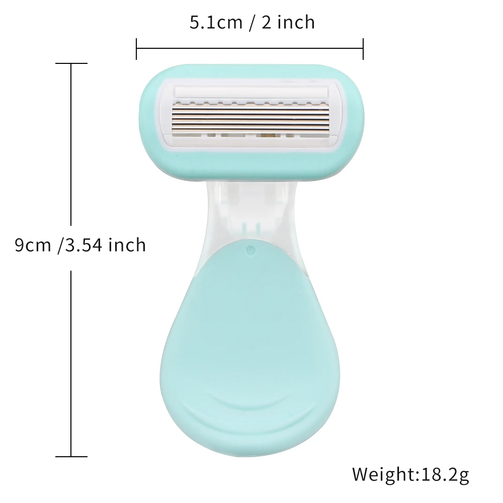 Six Stainless Steel Blade Lubricating Strip Easy Clean Women Body razor ...