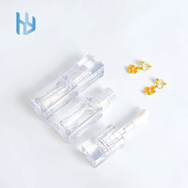 All Clear Crystal Square Big Doe Foot Lipgloss Container
