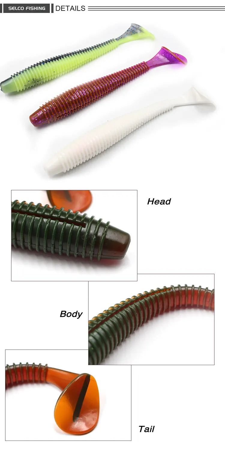 Selco 16.5Cm Shad Swim Bait Tpr Soft Plastic Supplier Lure Pike Fly ...