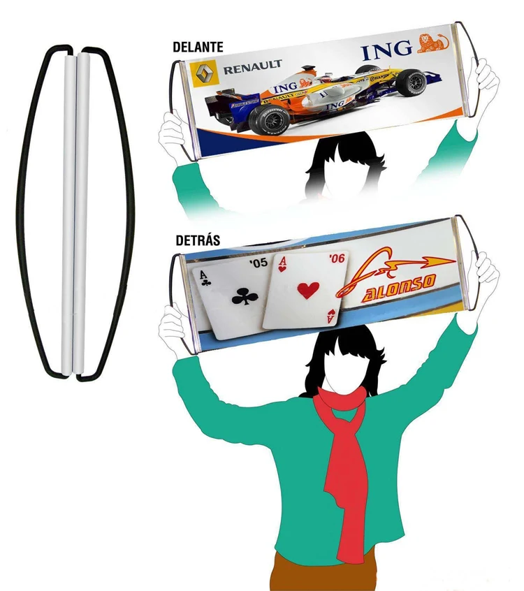 Custom Printing Roll Up Retractable Sports Fan Hand Held Scrolling ...