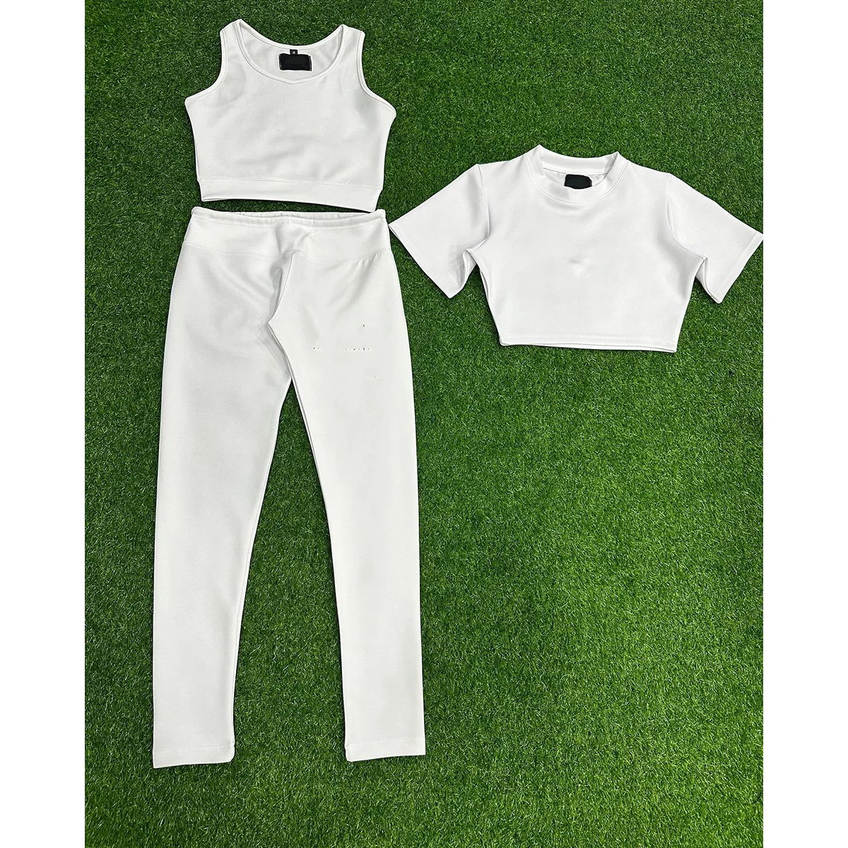 Customized 2024 Girls Summer Sports Tank Top Elastic Sweatpants Cropped ...