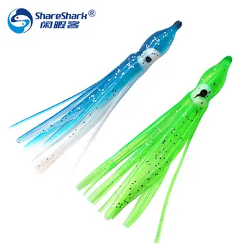 Customization Rubber Squid Skirts 5cm 9cm 11cm Octopus Soft Fishing Lures Tuna Sailfish Baits ...