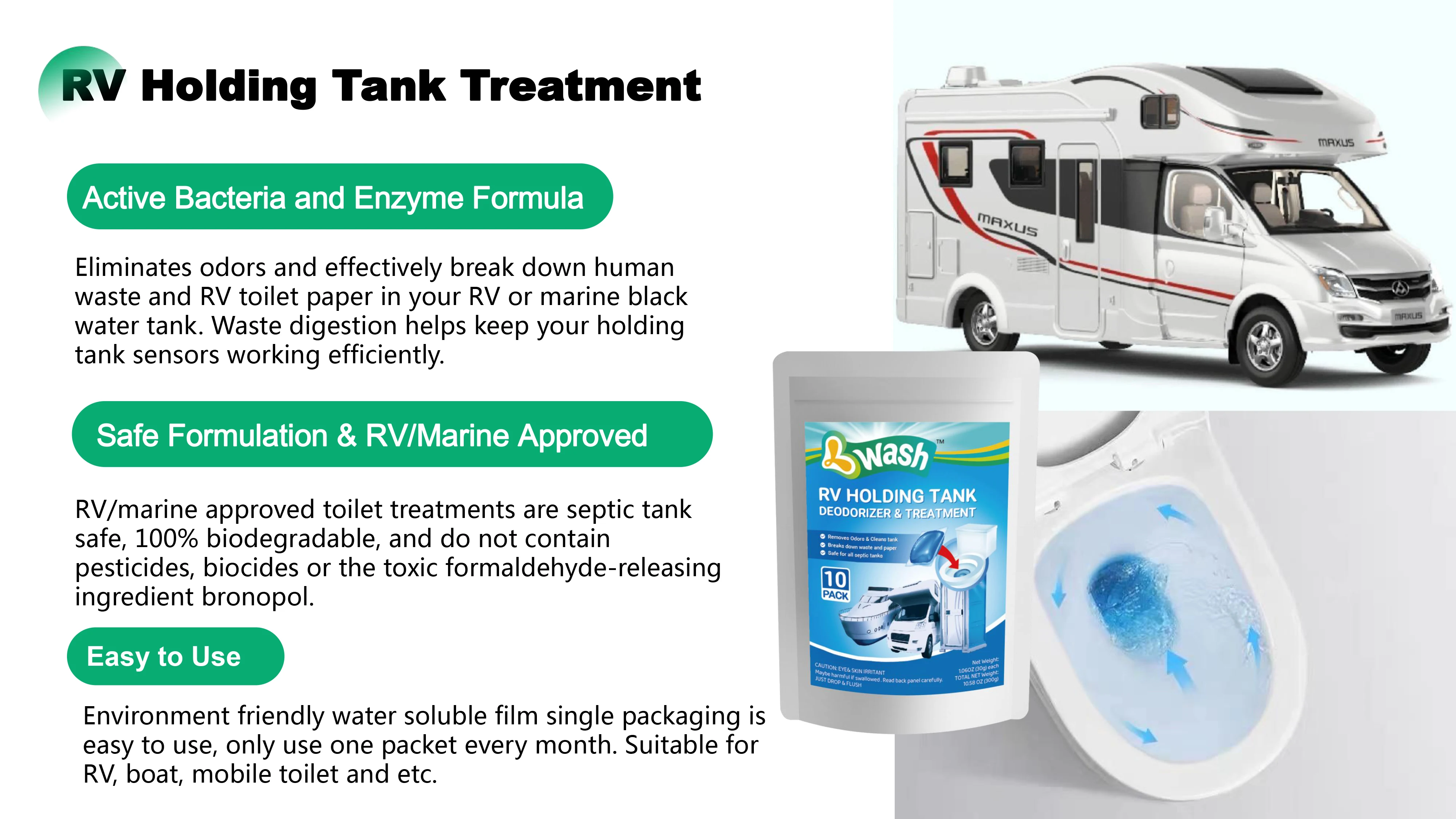 Septic Tank Treatment Packets, Biodegradable Septic Tank Treatment ...