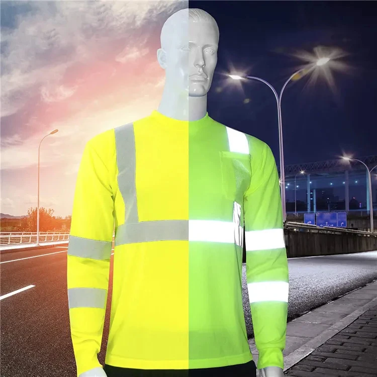 Quick Drying High Visibility Fire Resistant T Shirt Reflective Workwear ...