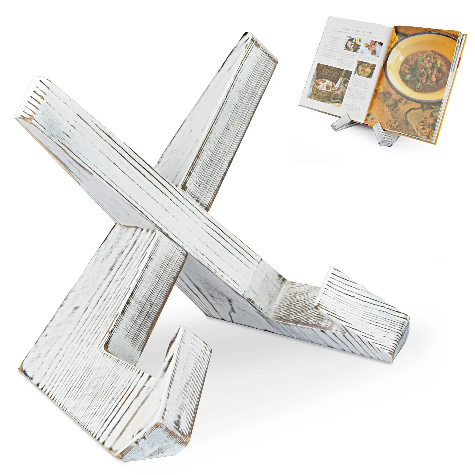 Bamboo Book Stand,Adjustable Book Holder Tray And Page Paper Clips ...
