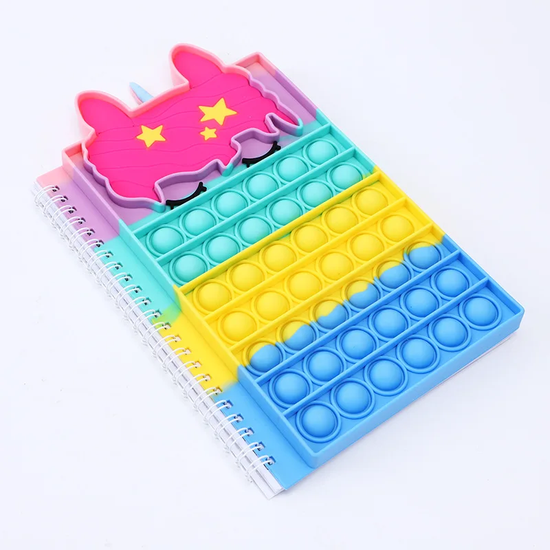 Unicorn Design A5 40 Sheets Sensory Pop Fidget Notebook Stress Reliever ...