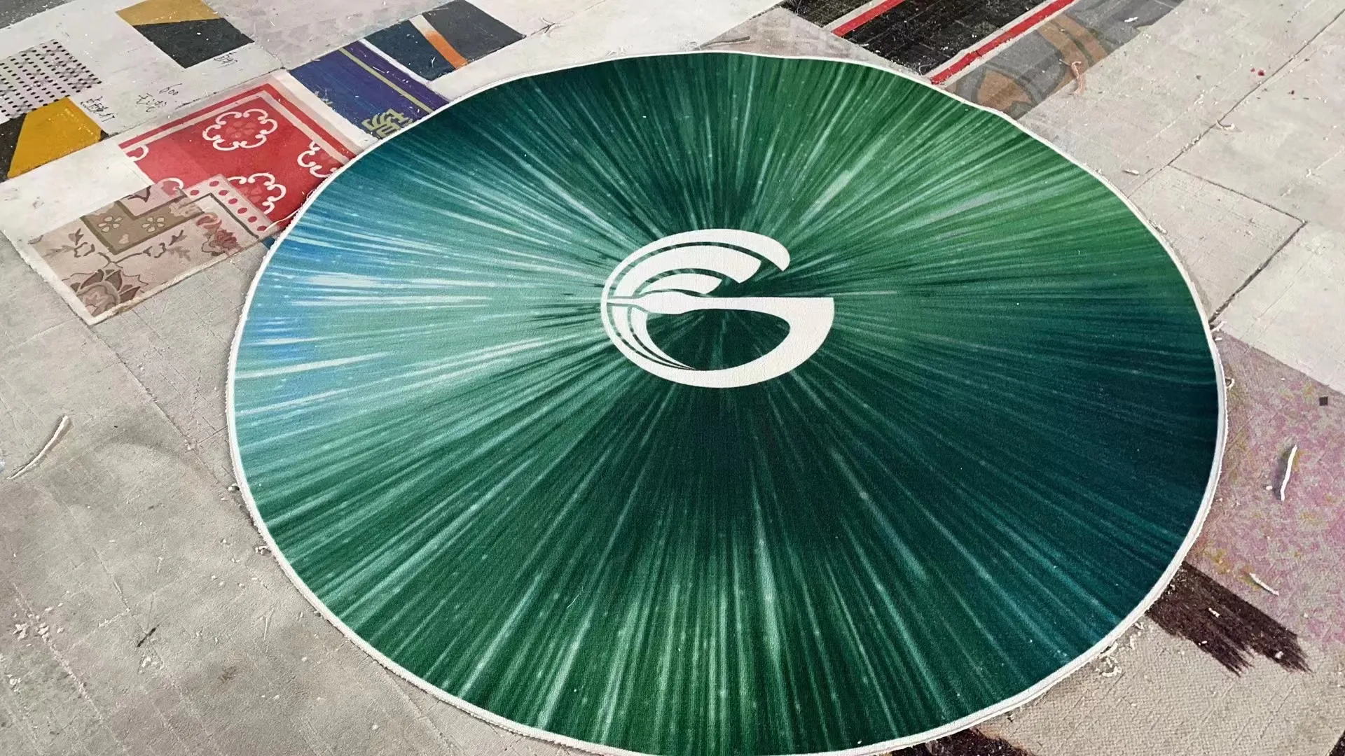 Wholesale Customized Circle Rugs Soft Game Disc Round Print Carpet Non ...