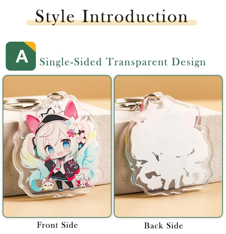 Yakelike Holographic Charms Clear Acrylic Custom Printed Transparent ...