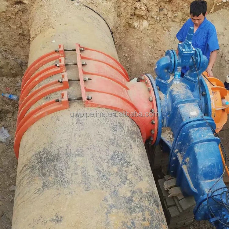 Ductile Iron Tapping Saddle Clamp For Di Pipe,Pe,Pvc Pipe - Buy Tapping ...