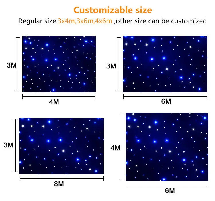 LED Starlight Curtain - 50000 Hours of Stage Backdrop Lights