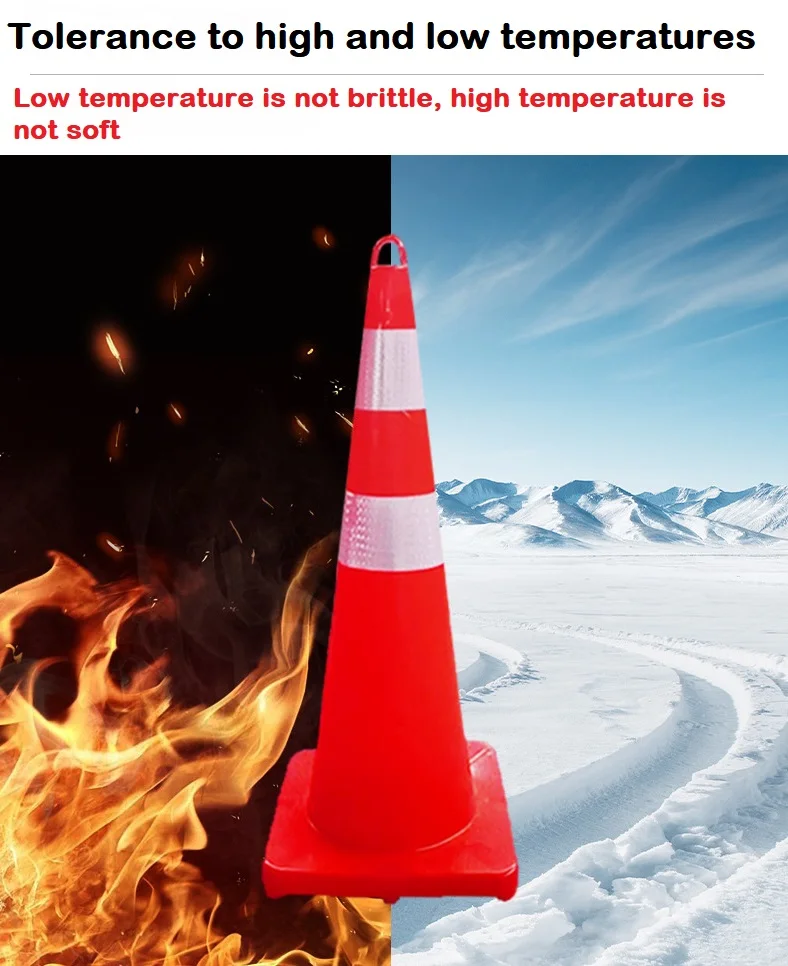 PVC Reflective Cone 70 cm Road Construction Safety Cone High Quality ...
