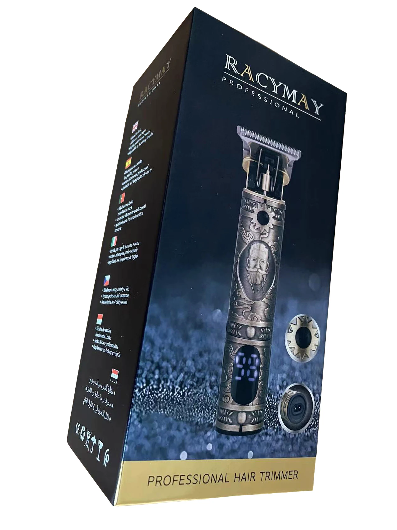 Golden Hair Trimmer Electric Clippers Men Cordless Professional Hair ...