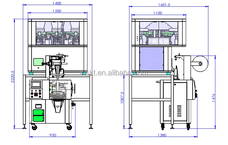 Pyramid Multi-Head Scale Triangle Bag Tea Packing Machine