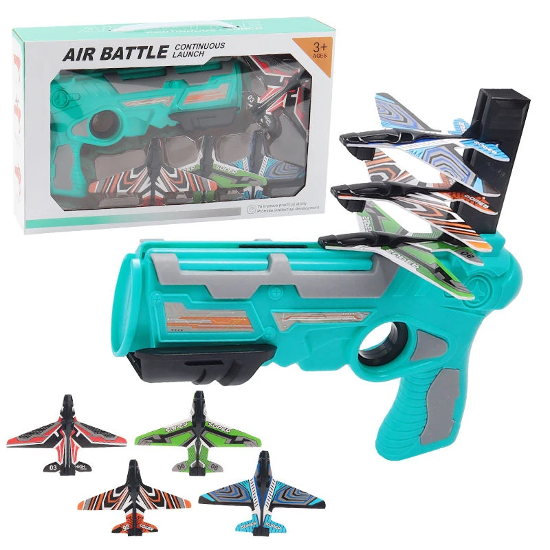Longxi Shooting Plane Airplane Launcher Toy Gun Catapulta Aircraft Eva ...