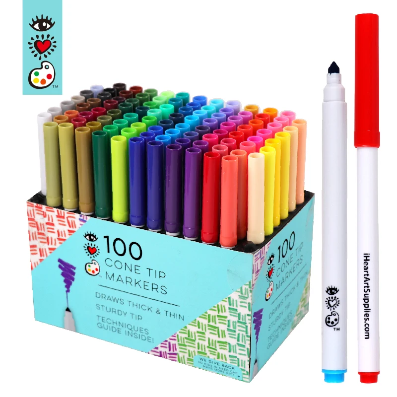 100 Count Bullet Point Marker Set With Desk Stand Storage Rack - Buy ...
