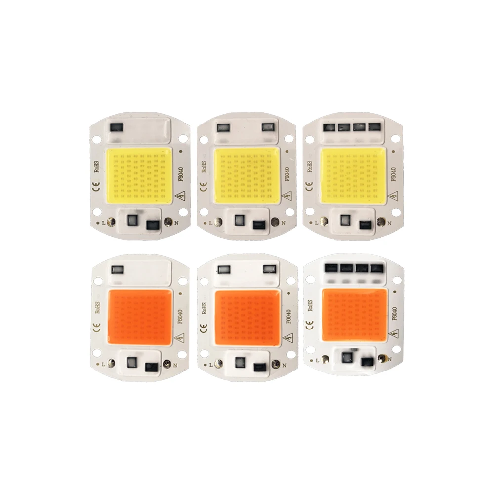 Chip On Board Led 50w Ac110v 220v White Light Full Spectrum 6040 Cob Led High Power Lamp Bead ...