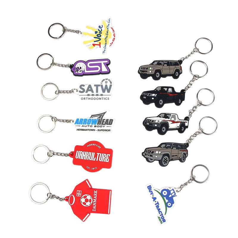 Custom Logo Key Ring Rubber Low MOQ Keyring Animals Personalized ...