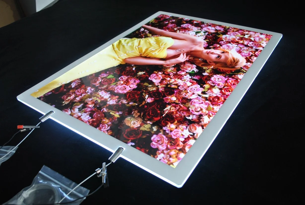 A4 A3 Crystal Led Frames Illuminated Light Box Hanging Real Estate Agent Window Display - Buy A4 ...