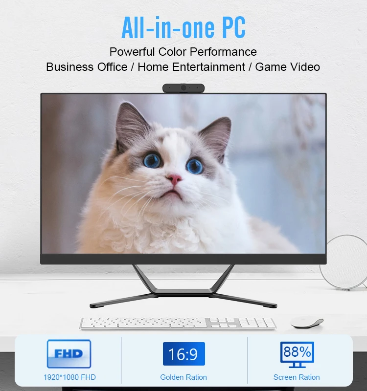 Cheap Aio I3 I5 I7 All-in-One Barebone Kit Desktop Computer