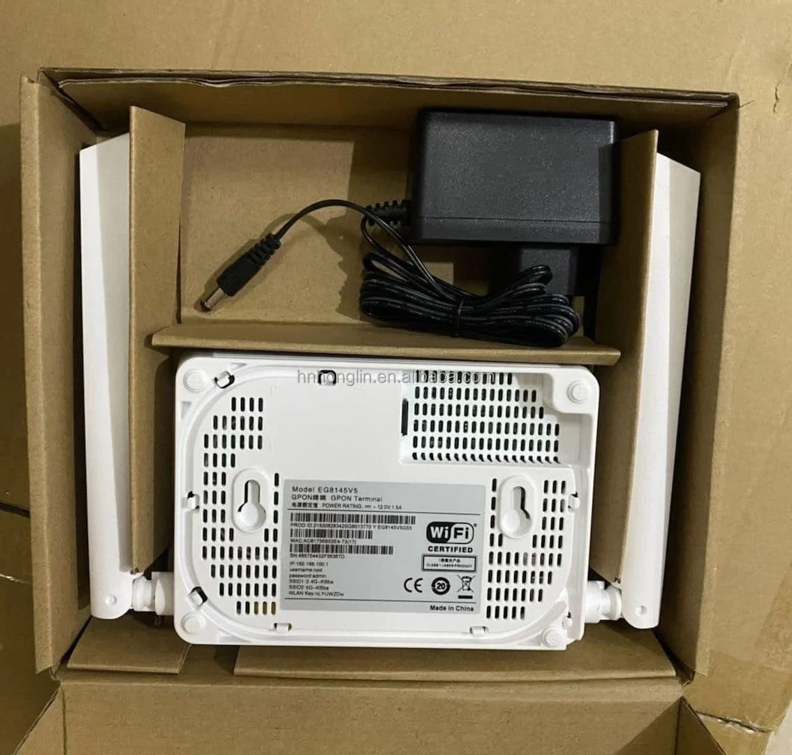 EG8145V5 XPON GPON EPON ONU ONT Dual Wifi Router 4GE 1Tel 2.4GHz 5GHz ...