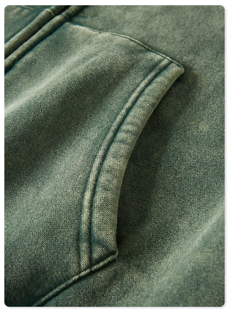 Custom Double Zippers Streetwear Heavyweight Cotton Drop Shoulder Blank ...