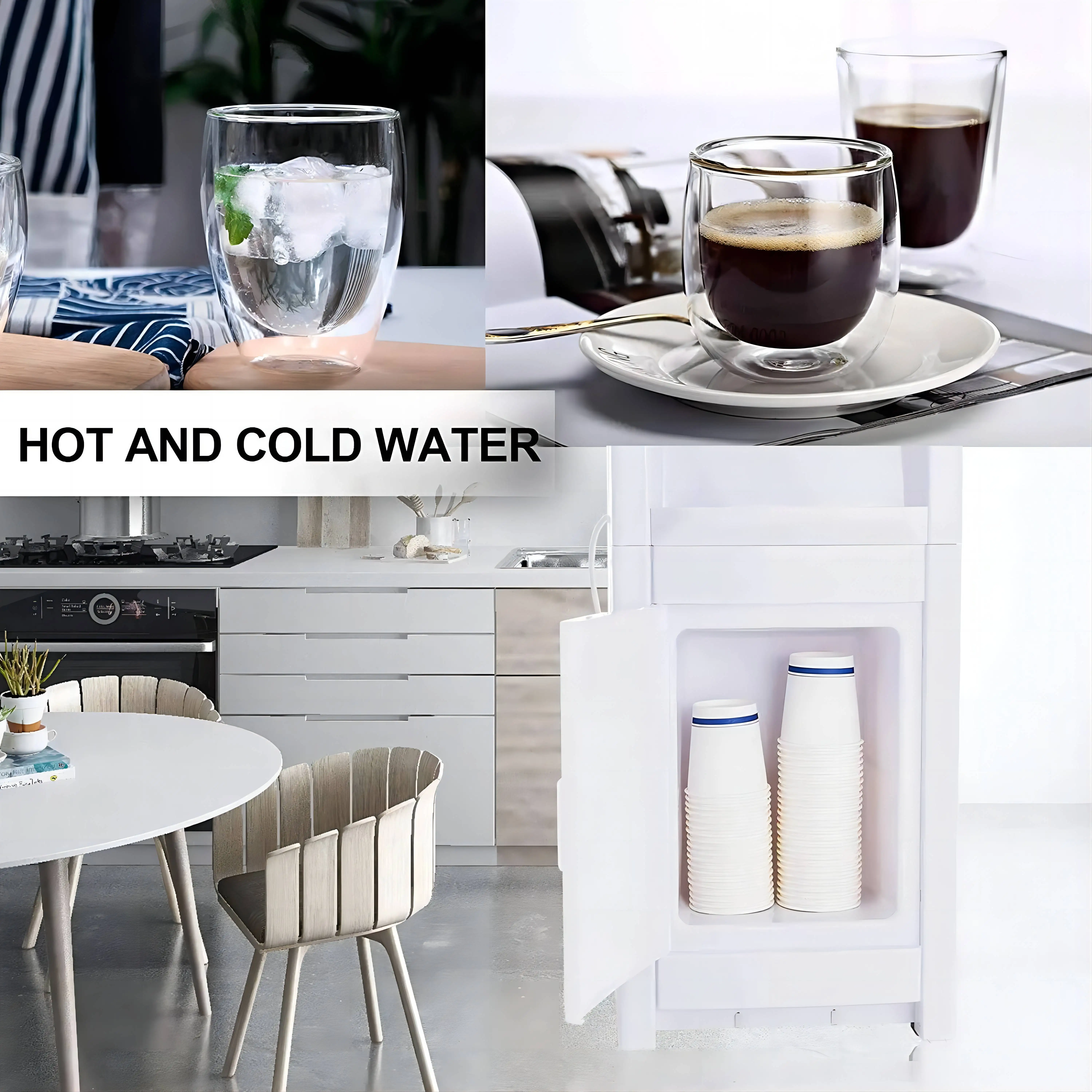 Electric / Compressor Cooling Freestanding Water Dispensers Use Bottom ...