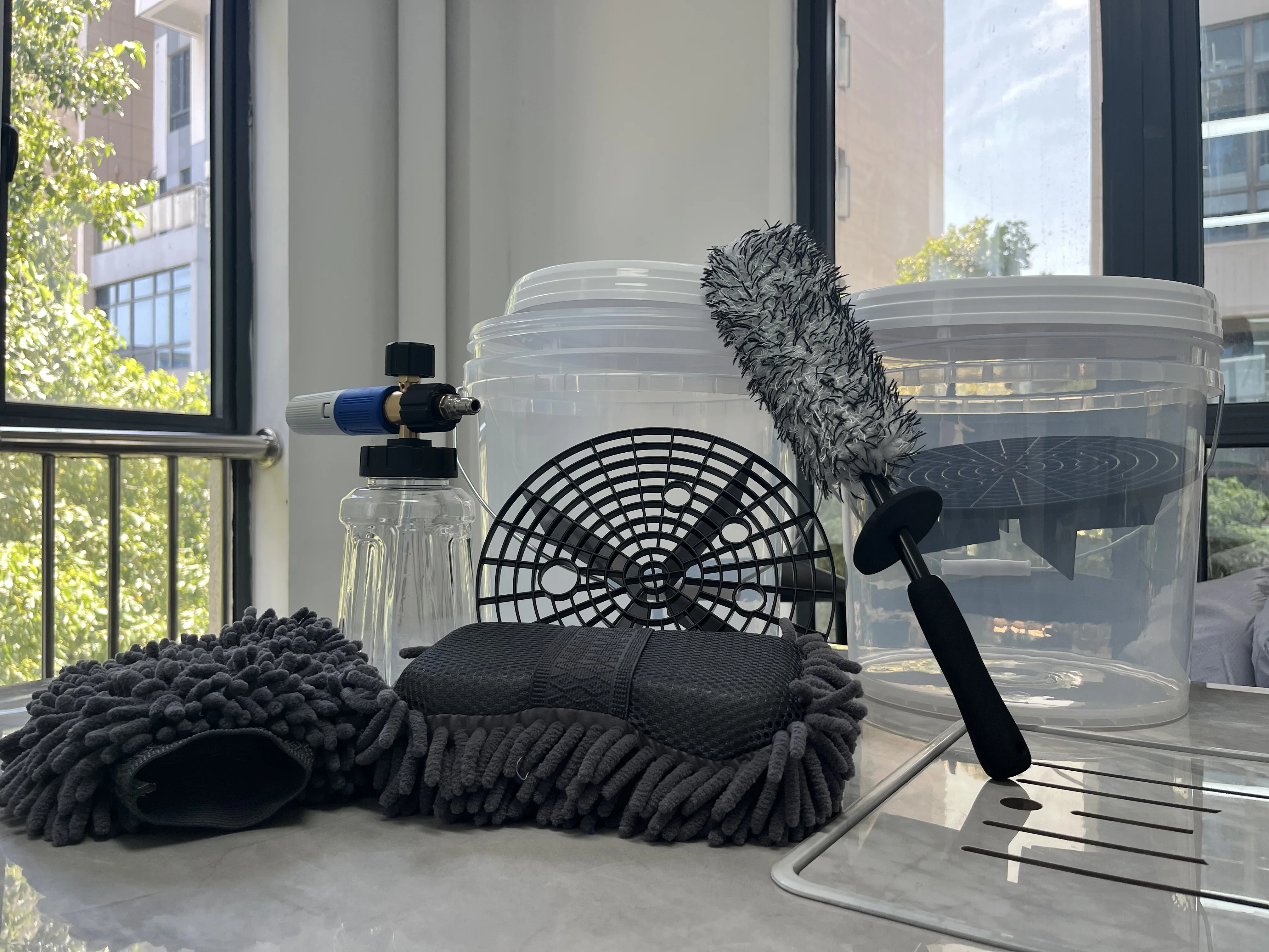 Auto Detailing Bucket Dirt Guard Car Wash Bucket Grit Barrel Sand and ...