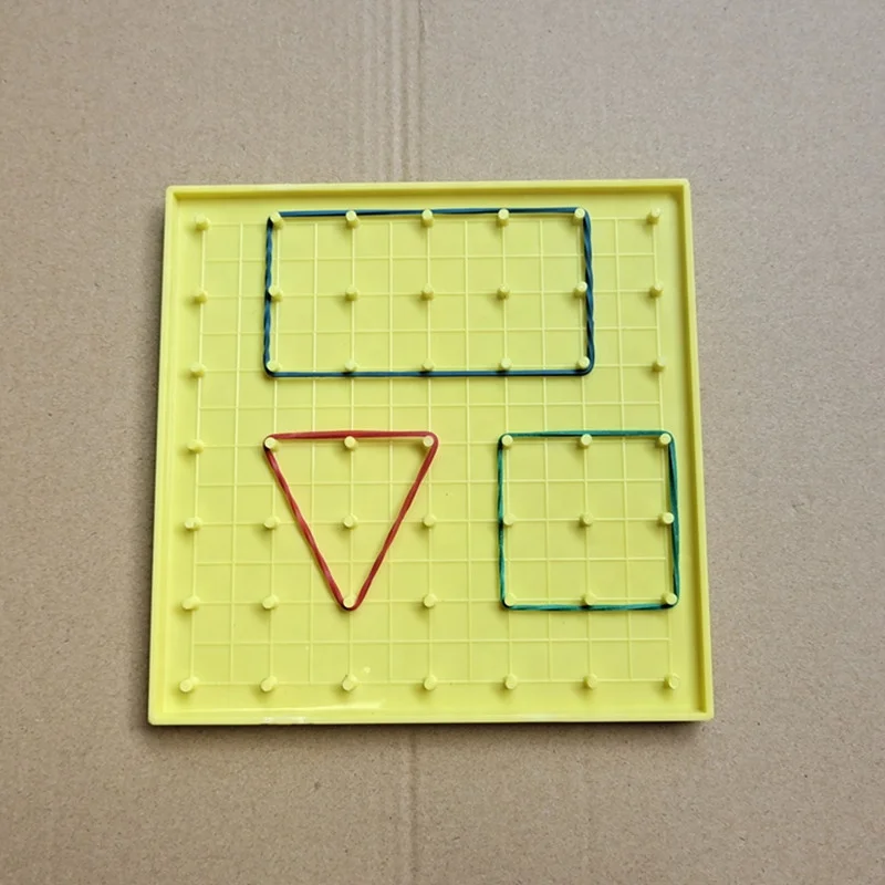 Geo Board With With Rubber Bands Plastic Double-sided Geoboard - Buy ...