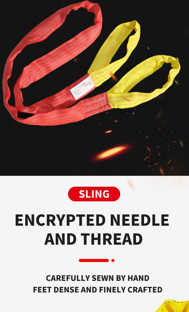 Round Slings Custom Crane Lifting Sling Belt 1t 2t 4t 6t 8t Soft Hoist ...