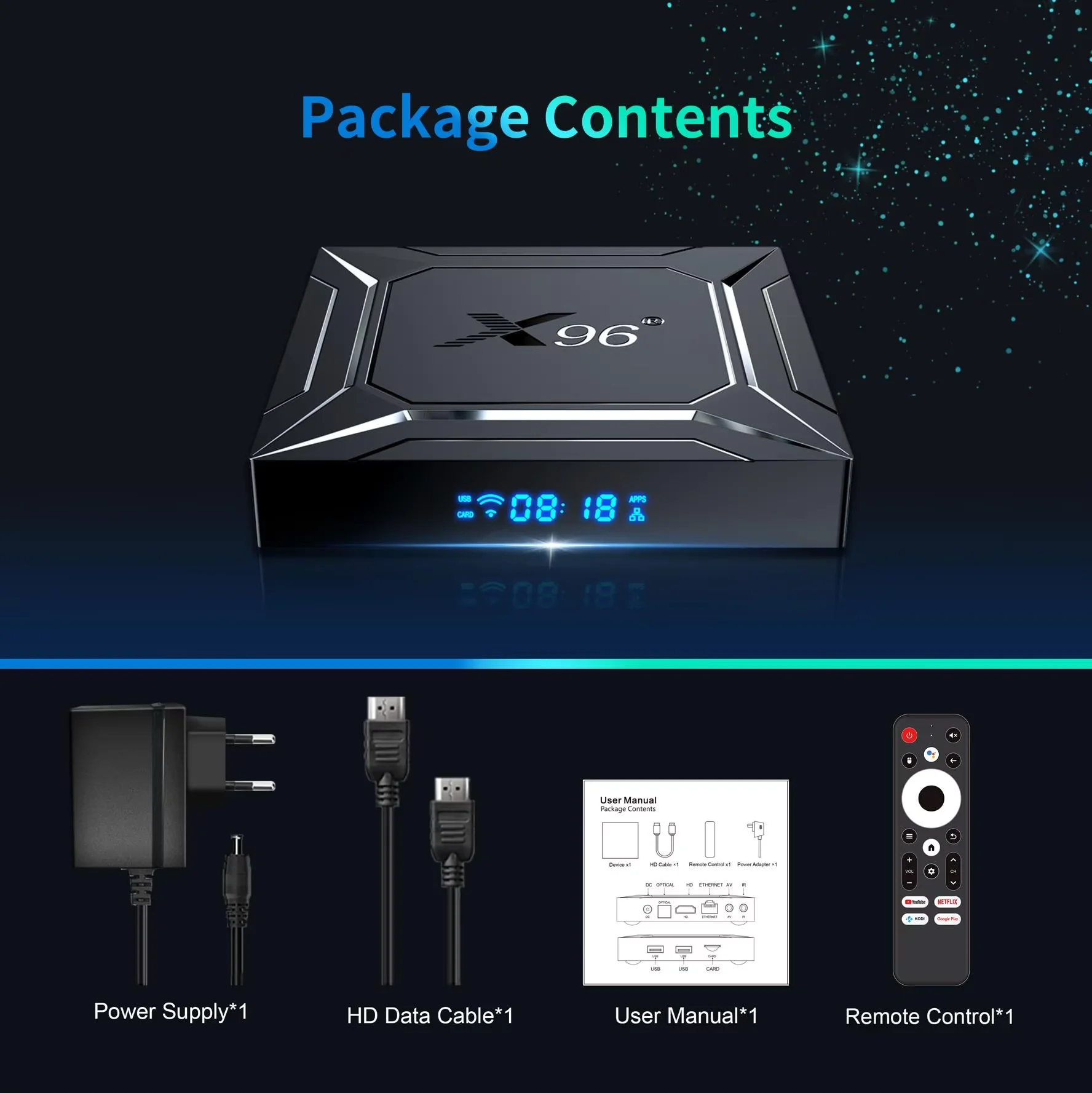 X96 M200 Amlogic Tv Box A55 Wifi 6 BT5.0 HDR10 + Mali G310 sem fio Dual ...