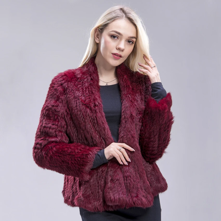 ZDFURS Australia New Genuine Colours Thick Knitted Real Rabbit Fur ...