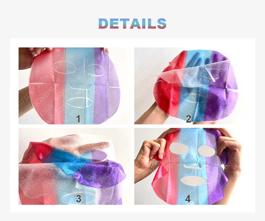 Korean Colorful Hydro Jelly Sheet Facial Mask Moisturizing Rainbow ...