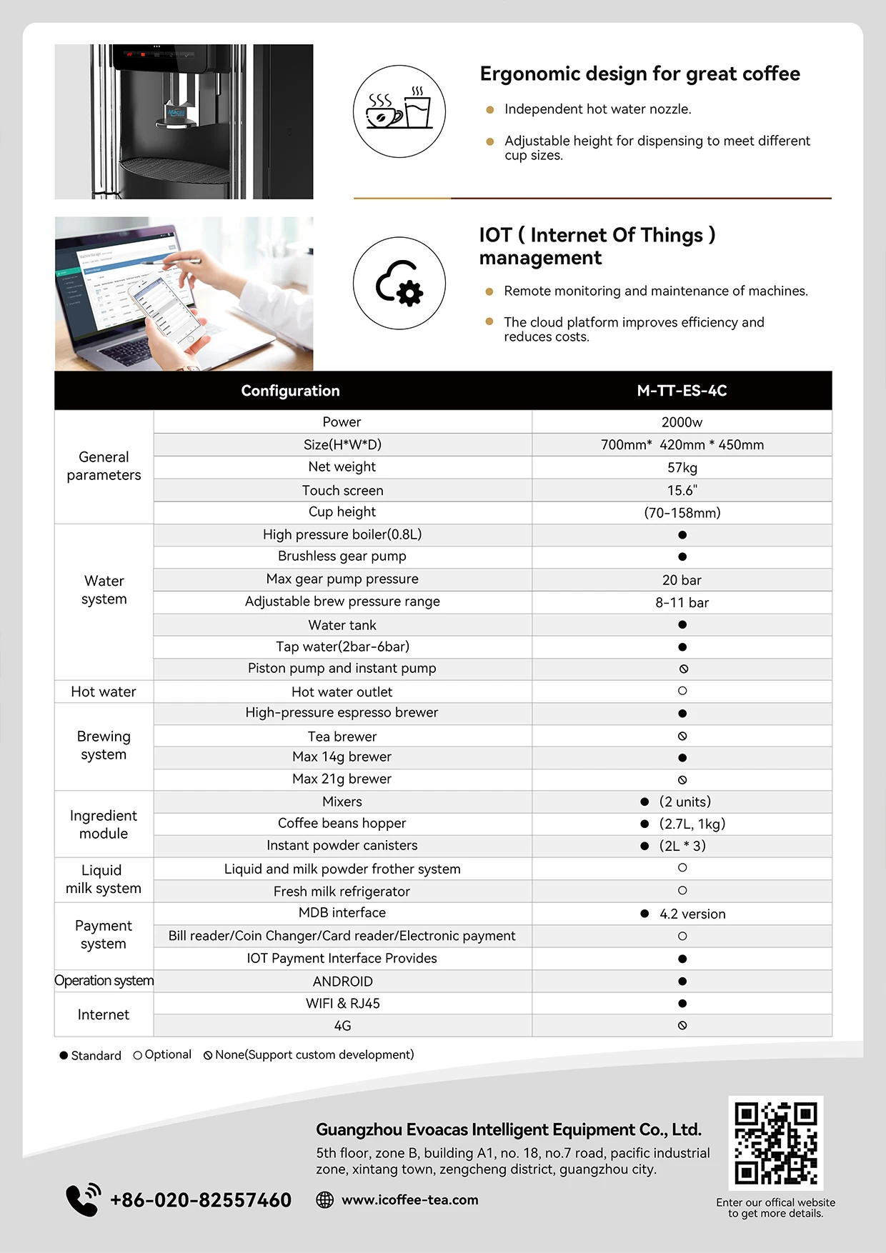 MACAS Iot Smart Espresso Coffee Maker - 220V 2000W CE Certified