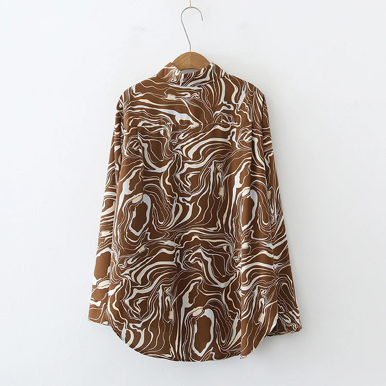 Shop Our 2023 Autumn Korean Women Satin Printed Floral Shirt