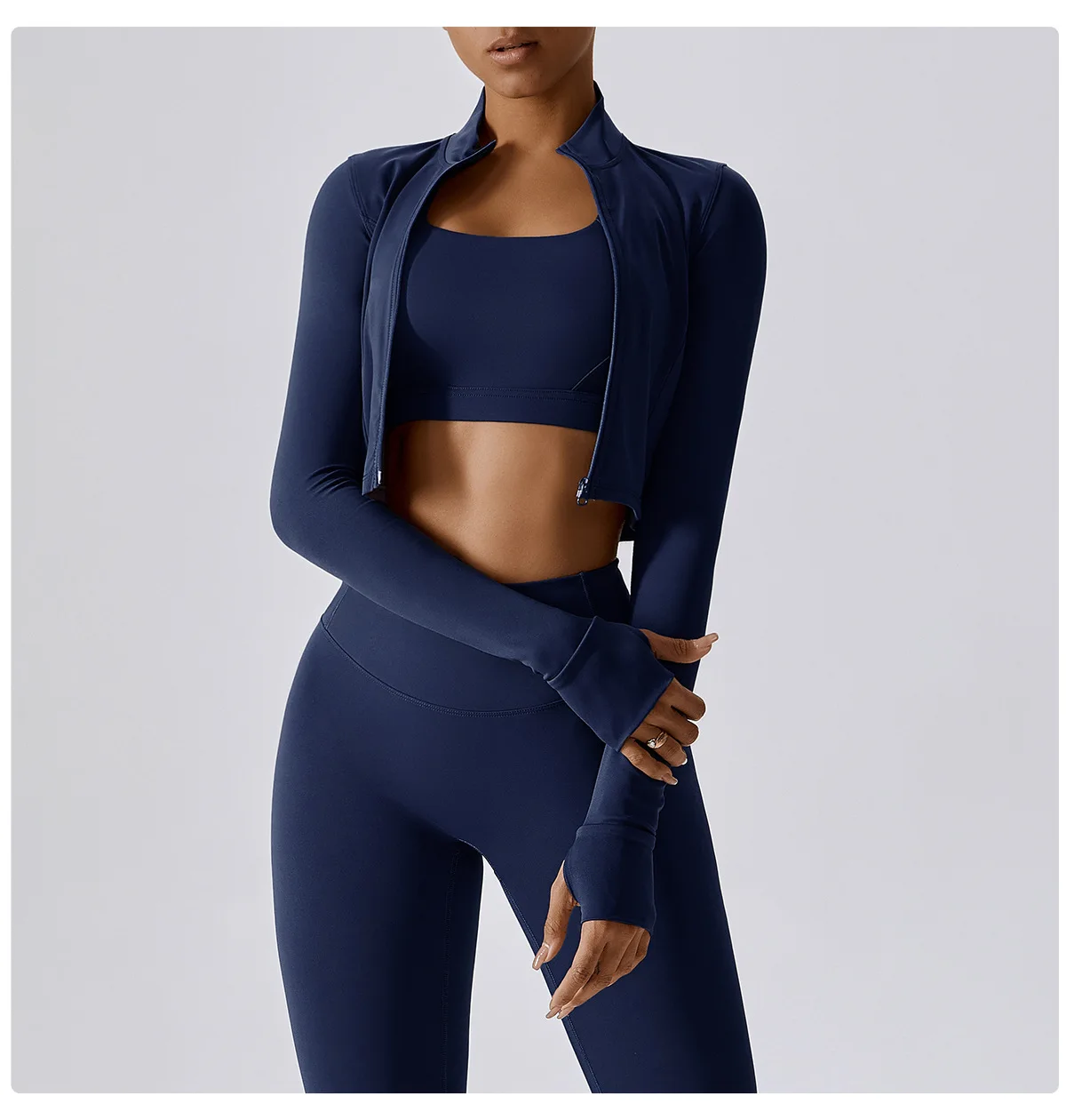 Lcool Custom Sport Wear Active Workout Wear Womens Gym 3 Piece Yoga Set ...