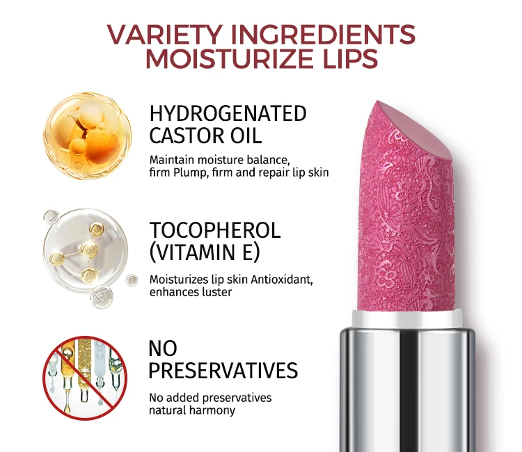 Customized Metal Luxury Lipstick Moisturizing Long-lasting Lipstick ...