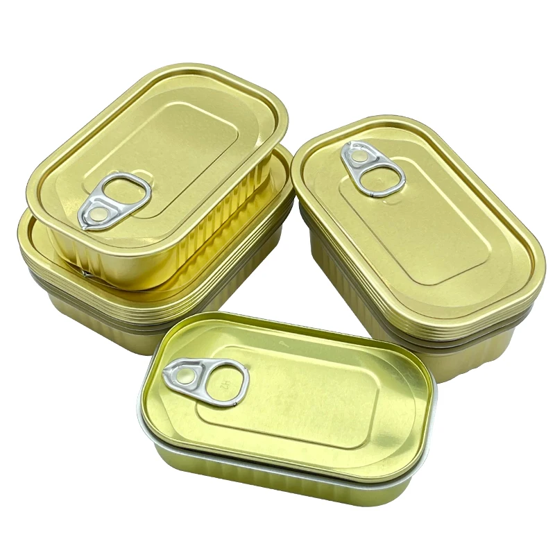 311# Square Rectangular Aluminum Box 1/4 Club Cans Empty 85ml 105ml ...