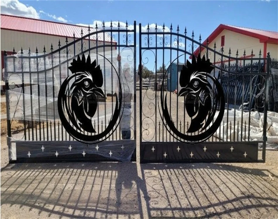 Great Bear Wrought Iron 14ft Gates With Horse Designs - Buy Wrought ...