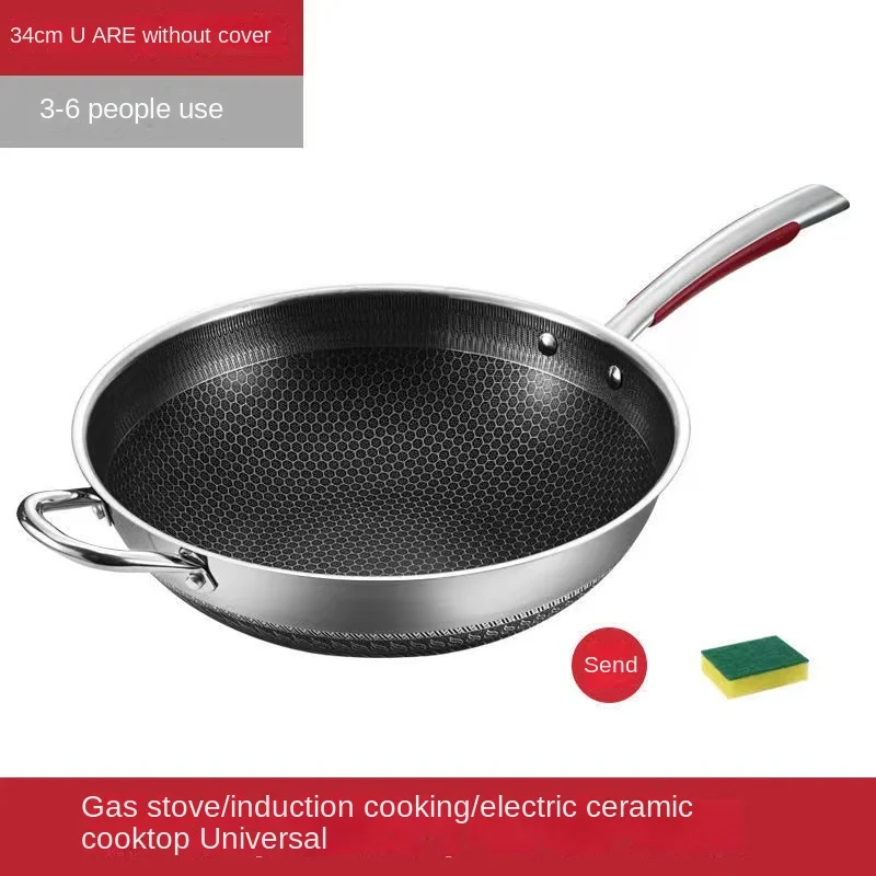 32cm Non Stick Pot Honeycomb Frying Pan Frying Pan Stainless Steel ...