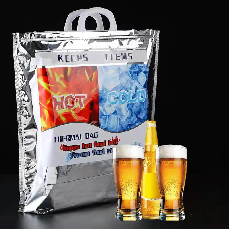 Waterproof Disposable Aluminum Foil Cooler Handle Bags Thermal ...