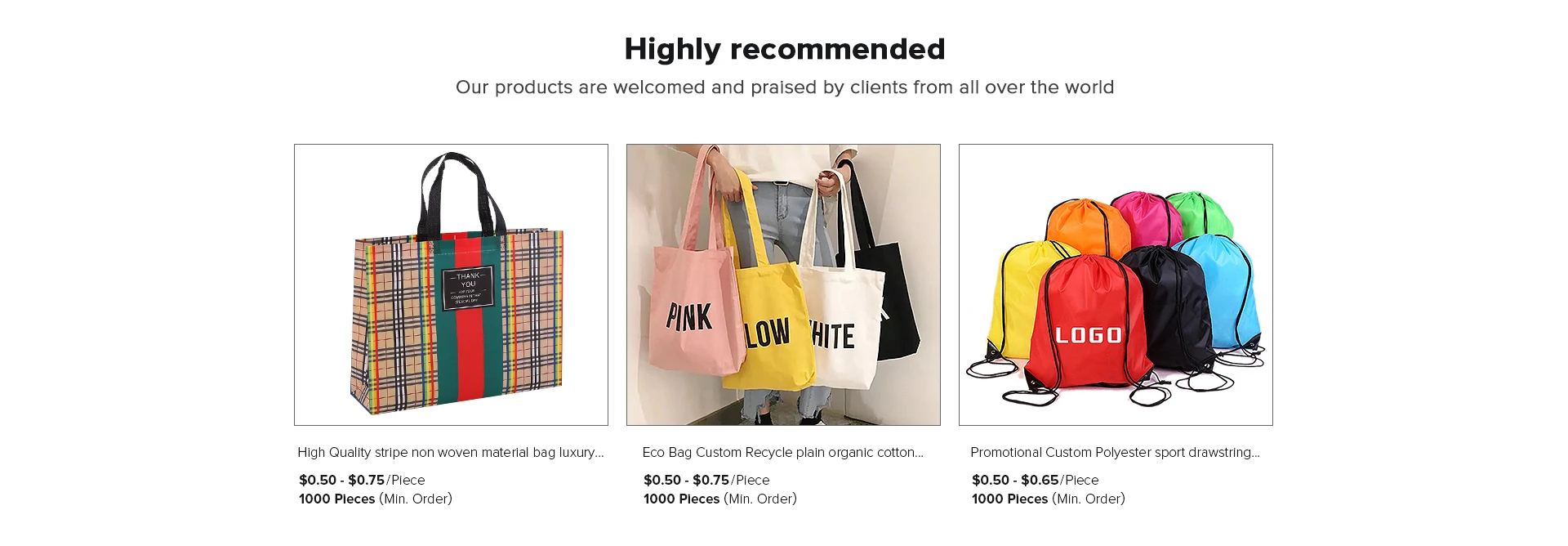 Xiamen Fei Fei Bag Manufacturing Co., Ltd. - Tote Bag, Drawstring Bag