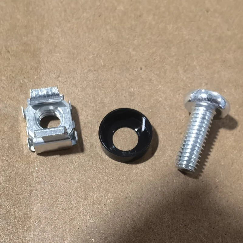 4 Pack M6 X 16mm Screws and Cage Nuts for Server Shelf Cabinets Rack ...