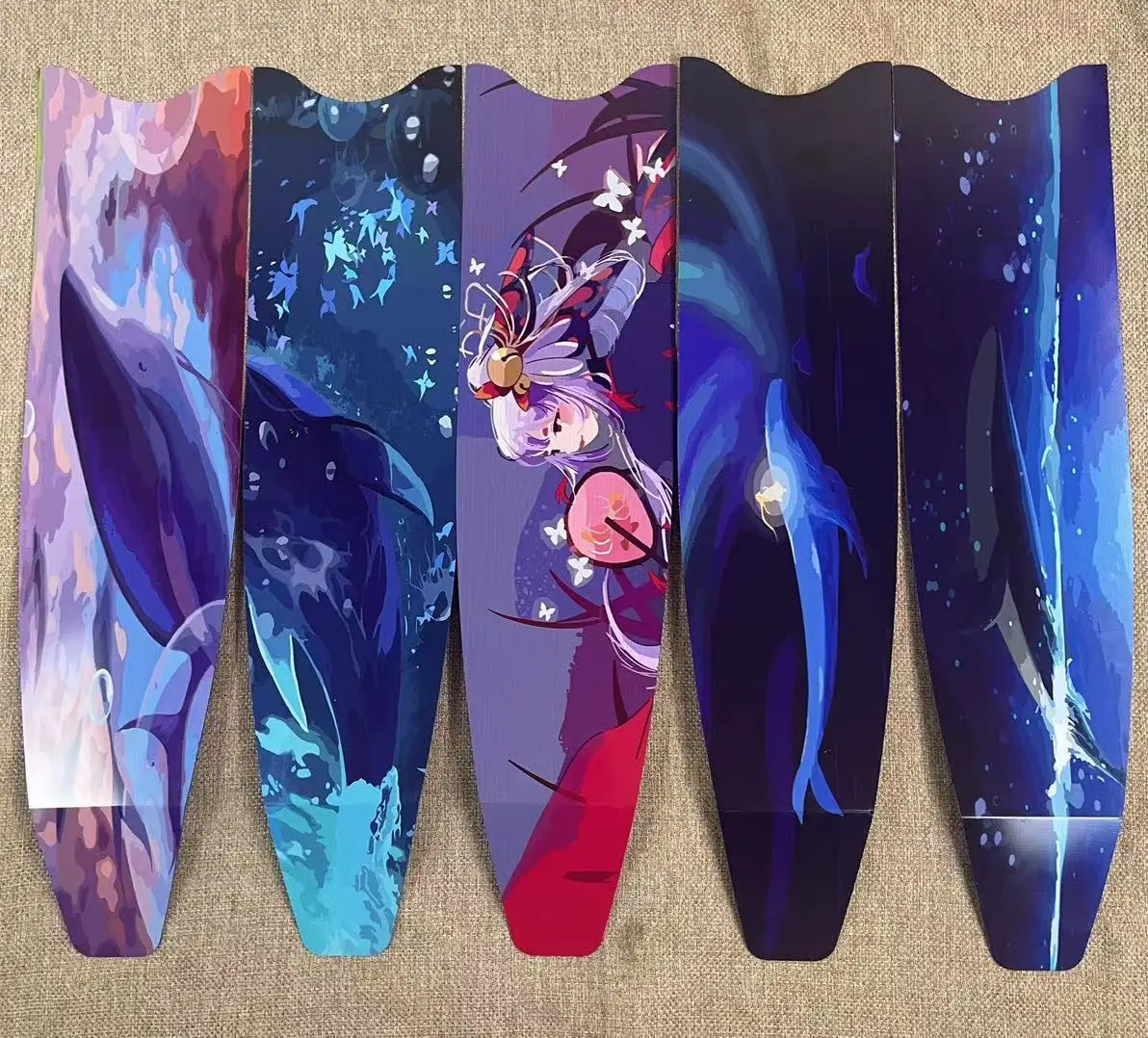 Custom Personalized Pattern Transparent Glass Fiber Fins