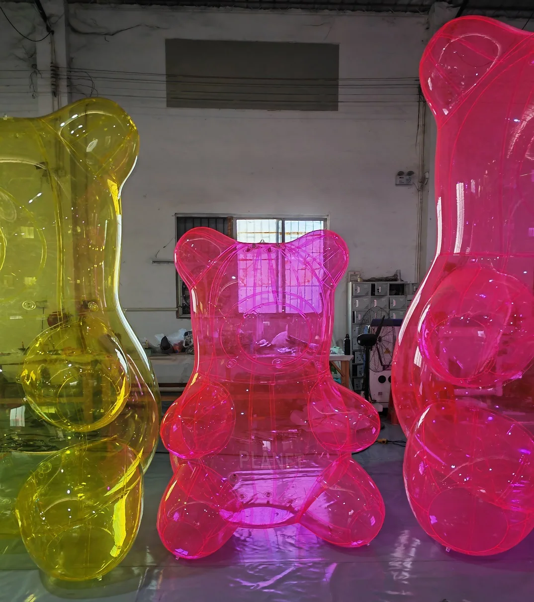 Custom Advertising Colorful Transparent PVC Inflatable Bear