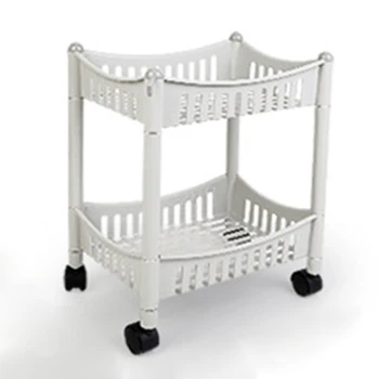 Trolley Shelving Movable Snack Shelving Dorm Floor Shelving Double ...